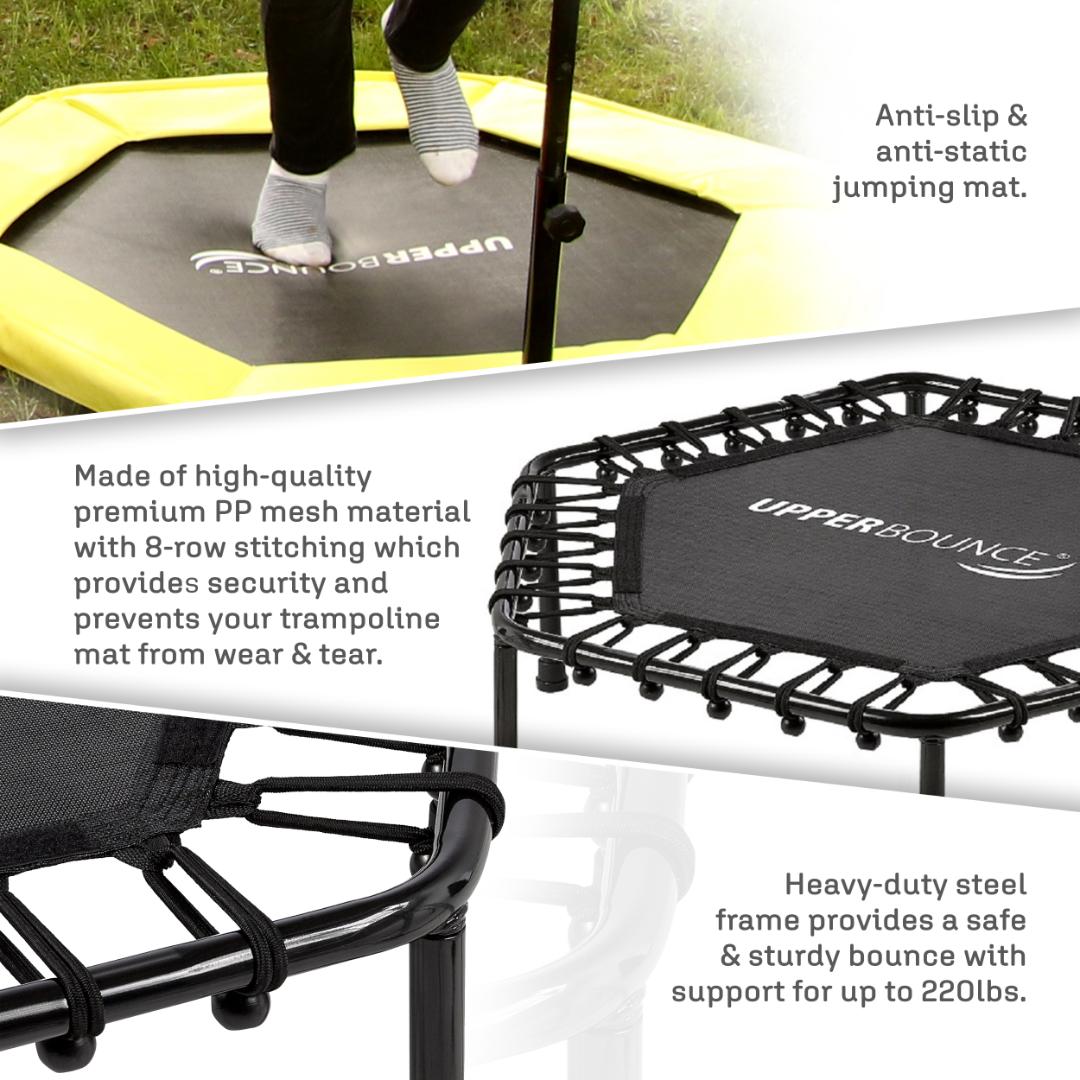 Machrus Upper Bounce Hexagonal Rebounder Trampoline, Pantone Yellow Ox ...