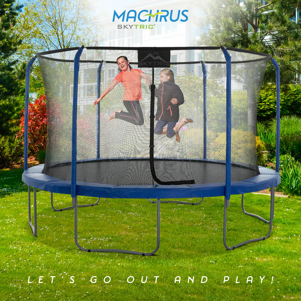 Machrus Skytric 15 FT Round Trampoline Set with Premium Top-Ring Flex ...