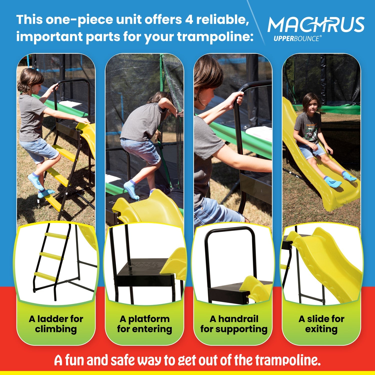 Trampoline With Slide: Top Line Durability | Upper Bounce – Machrus USA