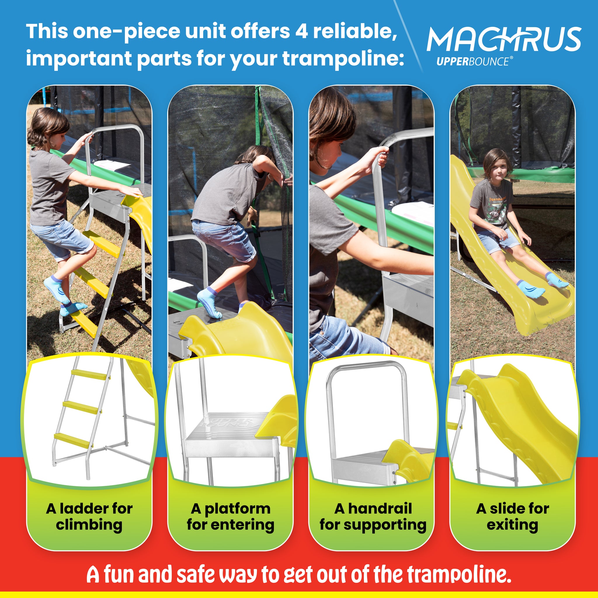 Trampoline With Slide: Top Line Durability | Upper Bounce – Machrus USA