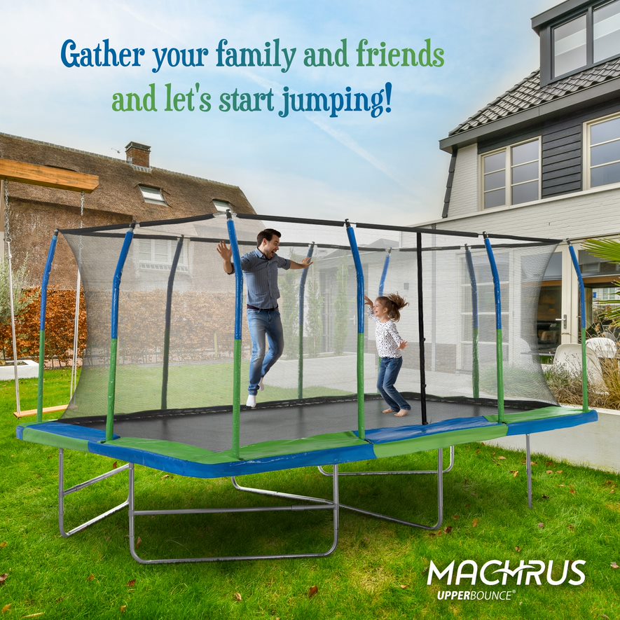 Machrus Upper Bounce - Mega 10' X 17' Gymnastics Style, Rectangular Tr ...