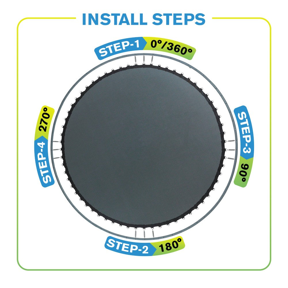 Machrus Upper Bounce Replacement Jumping Mat, Fits 10 ft Round Trampol ...