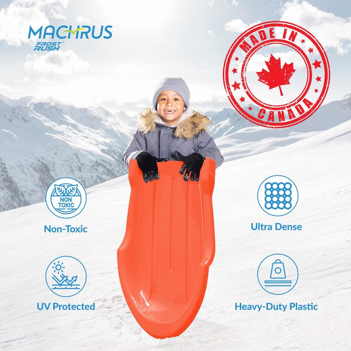 Machrus Frost Rush Snow Sled for Toddler, Kids, and Adults - Large Pla ...