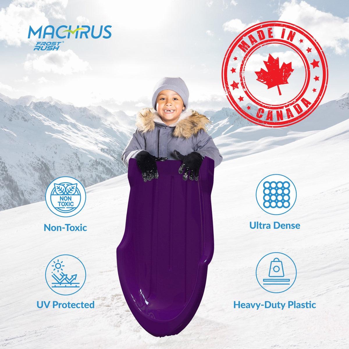 Machrus Frost Rush Snow Sled for Toddler, Kids, and Adults - Large Pla ...