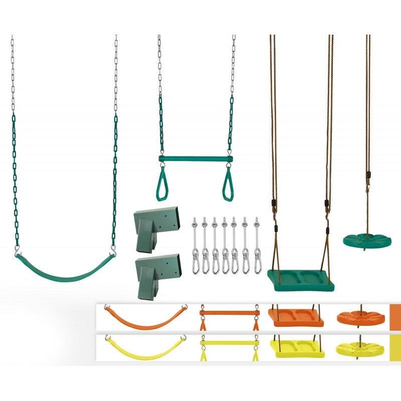 Machrus Swingan DIY Swing Set Kit - With Belt Swing, Trapeze Bar, Disc ...