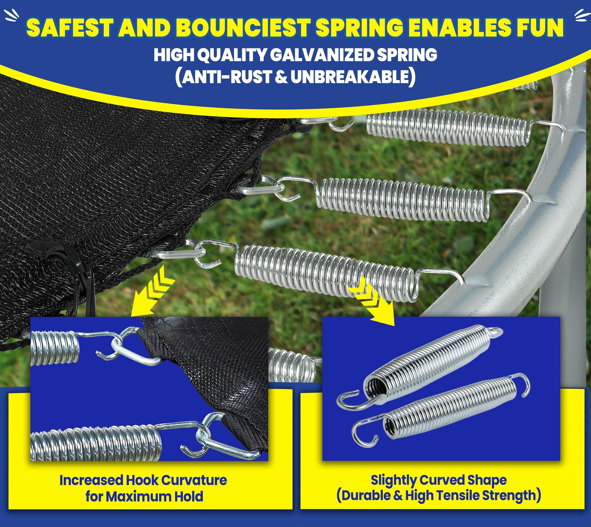 Machrus Upper Bounce 16 FT Round Trampoline Set with Safety Enclosure ...